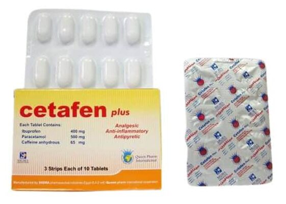 سيتافين أقراص وشراب cetafen : مسكن وخافض للحرارة